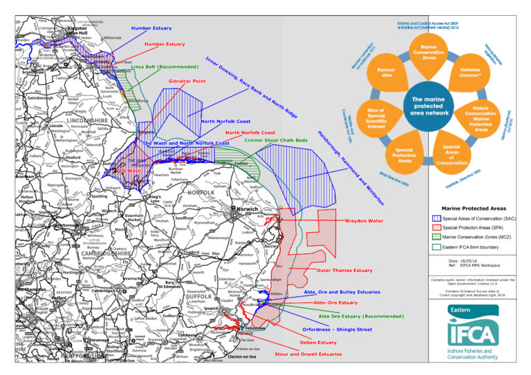 Marine Protected Areas Map - Eastern IFCA